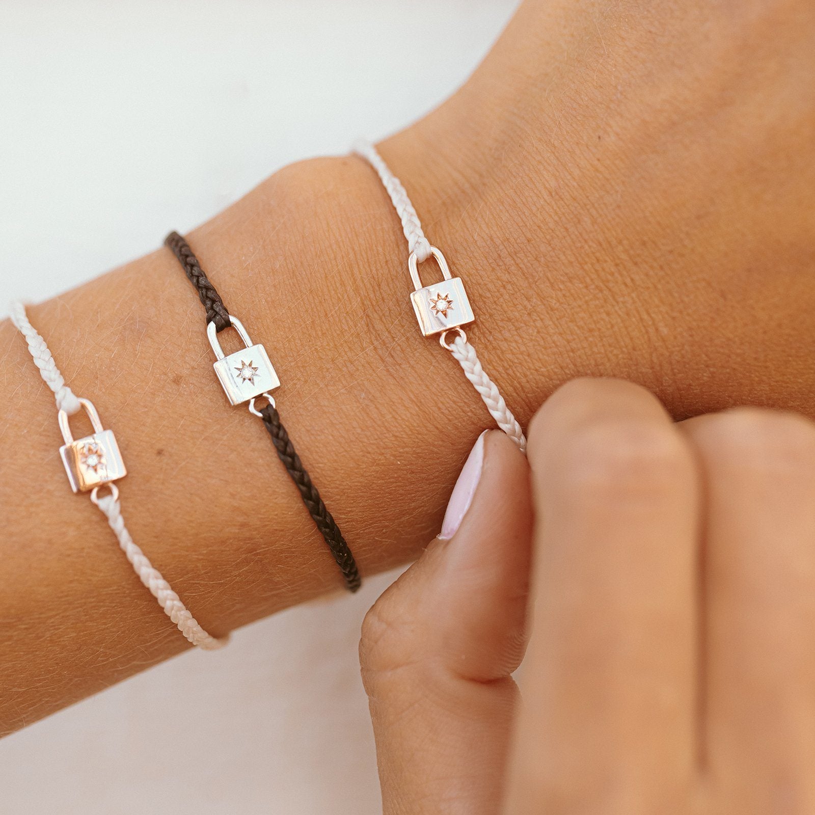 Lock charm bracelet store